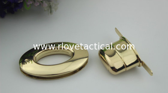 Wholesale Bigger Oval Shape Bag Accessory Hardware Silver Color Twist Turn Lock For Handbag