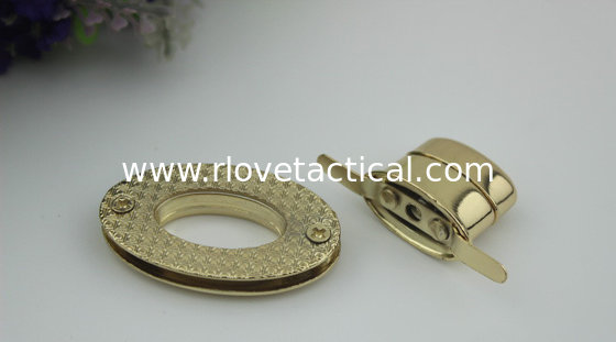 Wholesale Bigger Oval Shape Bag Accessory Hardware Silver Color Twist Turn Lock For Handbag