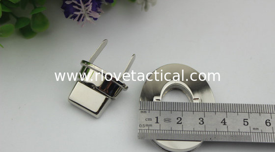 Fashion Shiny Nickel Color Zinc Alloy Metal Oval Twist Lock For Bag