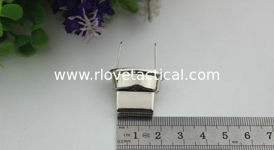 Fashion Shiny Nickel Color Zinc Alloy Metal Oval Twist Lock For Bag