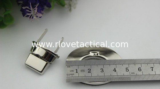 Fashion Shiny Nickel Color Zinc Alloy Metal Oval Twist Lock For Bag