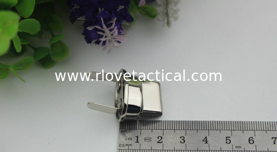 Fashion Shiny Nickel Color Zinc Alloy Metal Oval Twist Lock For Bag