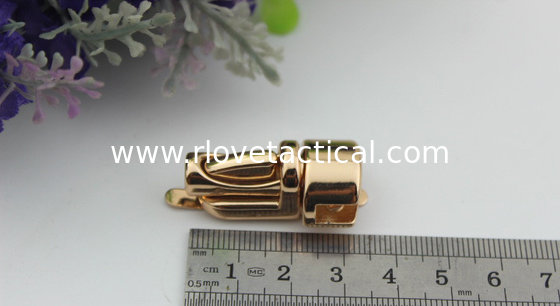 OEM factory nickel free zinc alloy hanging brush anti brass plating metal bag press push button lock