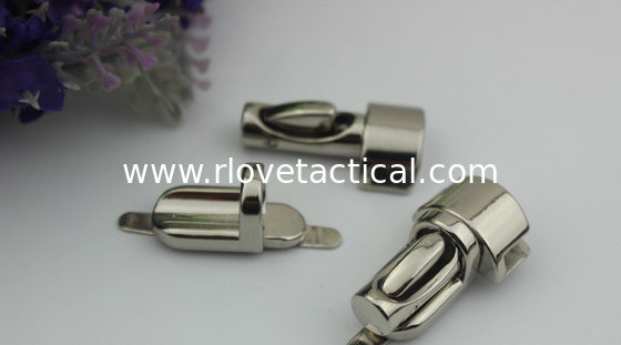 OEM factory nickel free zinc alloy hanging brush anti brass plating metal bag press push button lock