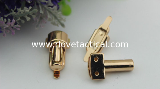 OEM factory nickel free zinc alloy hanging brush anti brass plating metal bag press push button lock