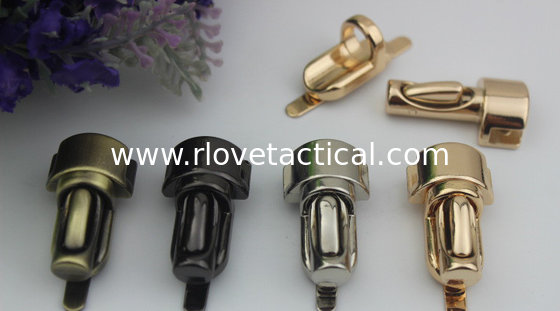 OEM factory nickel free zinc alloy hanging brush anti brass plating metal bag press push button lock