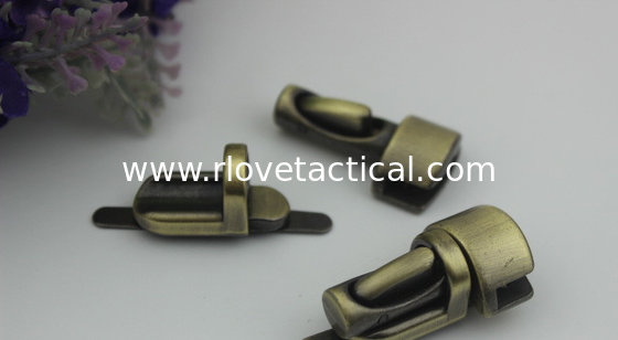OEM factory nickel free zinc alloy hanging brush anti brass plating metal bag press push button lock