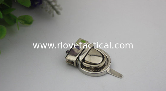 Professional Custom Zinc Alloy Nickel Metal Push Lock For Handbags