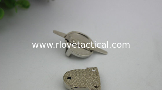 Professional Custom Zinc Alloy Nickel Metal Push Lock For Handbags