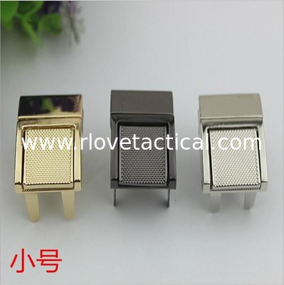Fashion hardware gunmetal color closure catch clasp metal push press locks for handbags