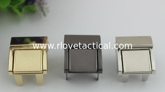 Fashion hardware gunmetal color closure catch clasp metal push press locks for handbags