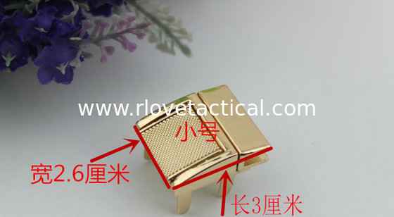 Fashion hardware gunmetal color closure catch clasp metal push press locks for handbags