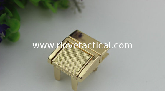 Fashion hardware gunmetal color closure catch clasp metal push press locks for handbags