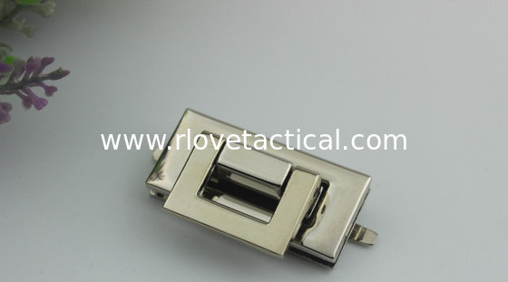 New design hanging brush anti brass zinc alloy rectangle metal handbag locks