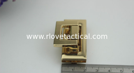 New design hanging brush anti brass zinc alloy rectangle metal handbag locks