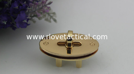 Fashion new style oval shape zinc alloy gunmetal color bag turn locks