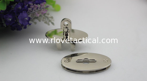 Fashion new style oval shape zinc alloy gunmetal color bag turn locks