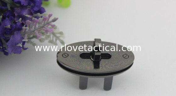 Fashion new style oval shape zinc alloy gunmetal color bag turn locks