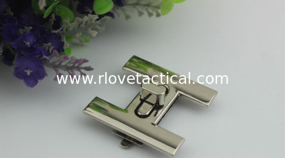 Novelty design H letters zinc alloy metal gold handbag turn locks