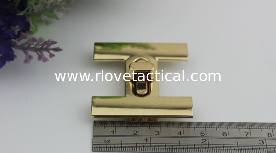 Novelty design H letters zinc alloy metal gold handbag turn locks
