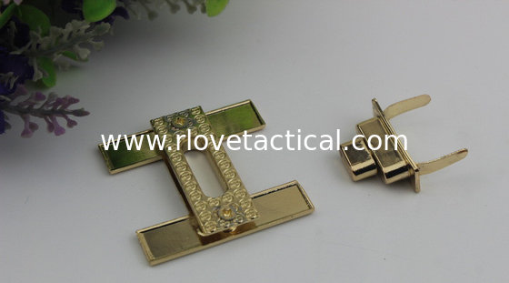 Novelty design H letters zinc alloy metal gold handbag turn locks