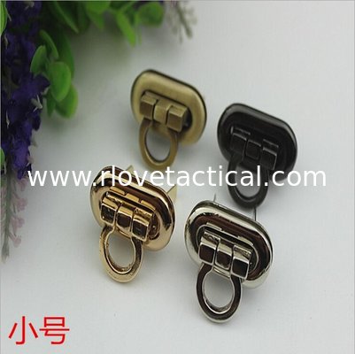 Lady handbag zinc alloy gunmetal color high quality metal twist locks