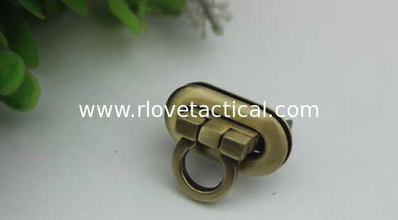 Lady handbag zinc alloy gunmetal color high quality metal twist locks