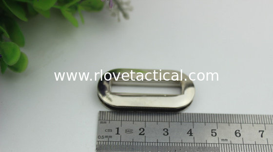 Popular fashion simple design oval shape zinc alloy nickel color metal locks for handbag