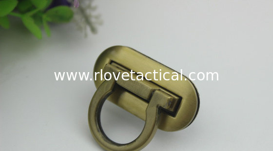 Popular fashion simple design oval shape zinc alloy nickel color metal locks for handbag