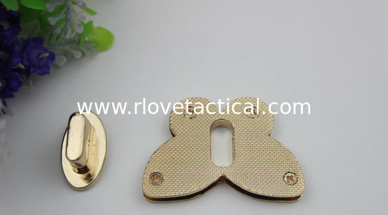 Simple design zinc alloy gold butterfly shape hanging plating purse locks