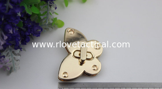 Simple design zinc alloy gold butterfly shape hanging plating purse locks
