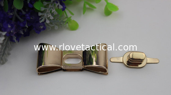 Hanging plating zinc alloy fashion gold metal bow-knot pattern small purse turn locks