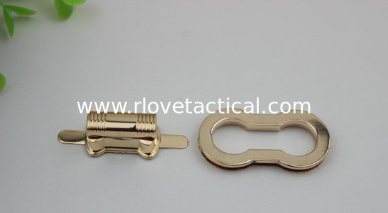 Custom butterfly shape light gold purse twist lock turn lock fastener
