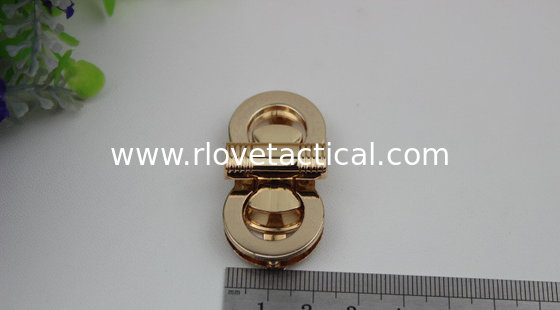 Custom butterfly shape light gold purse twist lock turn lock fastener