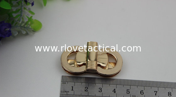 Custom butterfly shape light gold purse twist lock turn lock fastener