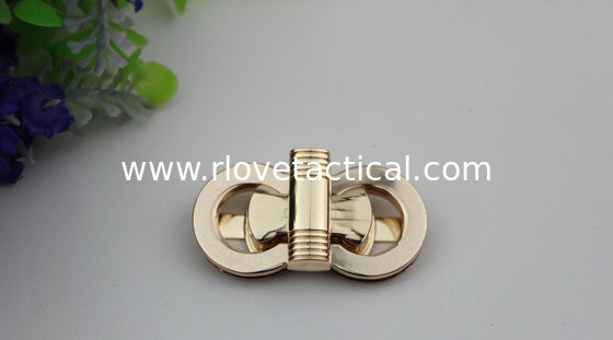 Custom butterfly shape light gold purse twist lock turn lock fastener