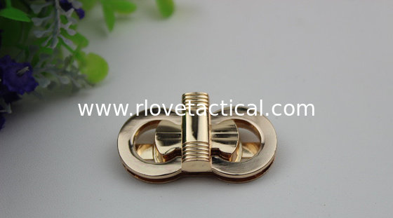 Custom butterfly shape light gold purse twist lock turn lock fastener