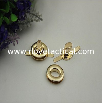 Manufacturing light gold zinc alloy oval shape handbag twist lock