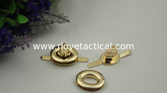 Manufacturing light gold zinc alloy oval shape handbag twist lock