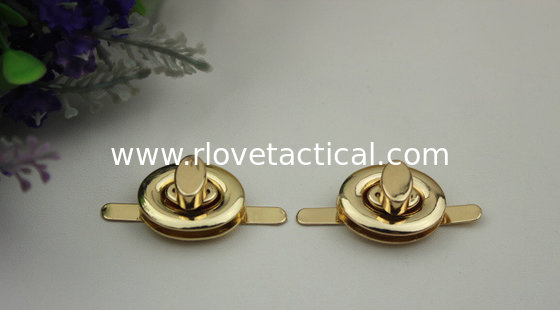 Manufacturing light gold zinc alloy oval shape handbag twist lock