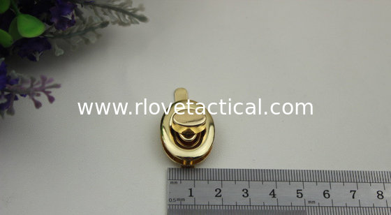 Manufacturing light gold zinc alloy oval shape handbag twist lock