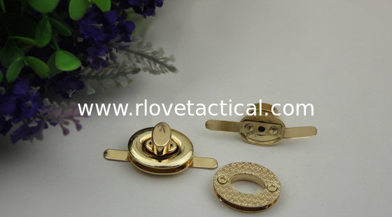 Manufacturing light gold zinc alloy oval shape handbag twist lock