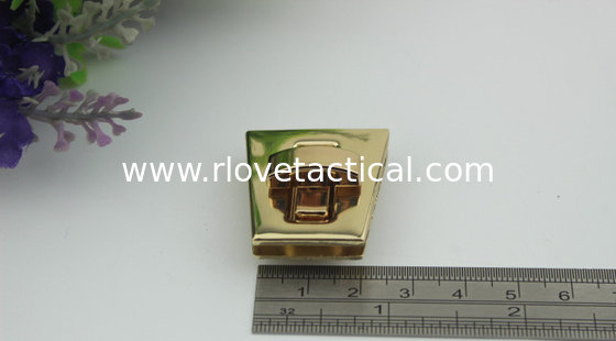 New design light gold irregular shape twist lock purse hardware for handbag