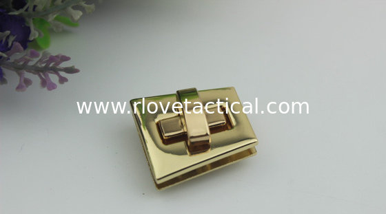 New design light gold irregular shape twist lock purse hardware for handbag
