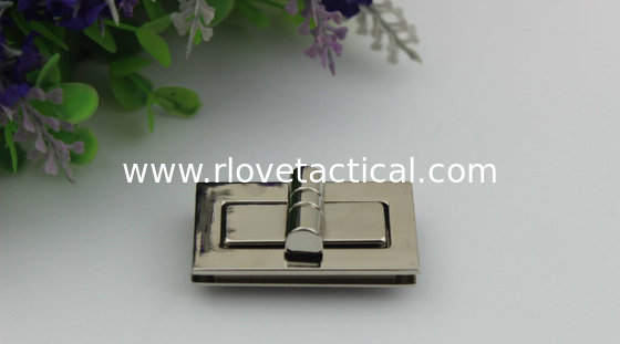 Hot sale bigger multicolor square type zinc alloy purse turn lock hardware