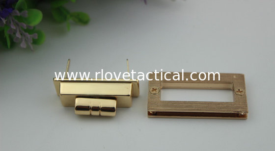 Hot sale bigger multicolor square type zinc alloy purse turn lock hardware