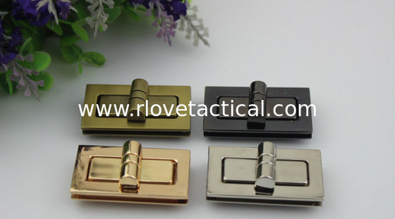 Hot sale bigger multicolor square type zinc alloy purse turn lock hardware