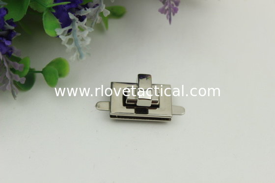 GZ factory production multi-colors square shape zinc alloy bag twist lock hardware