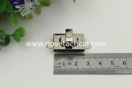 GZ factory production multi-colors square shape zinc alloy bag twist lock hardware