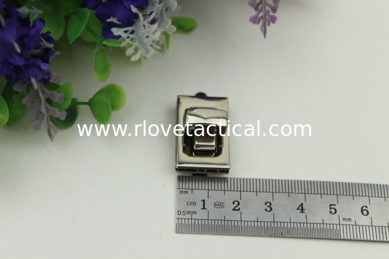 GZ factory production multi-colors square shape zinc alloy bag twist lock hardware